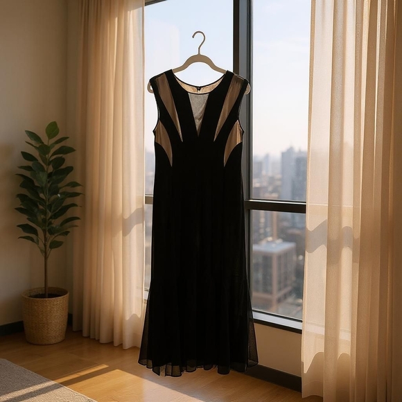 R & M Richards | Dresses | R M Richards Black Maxi Dress | Poshmark